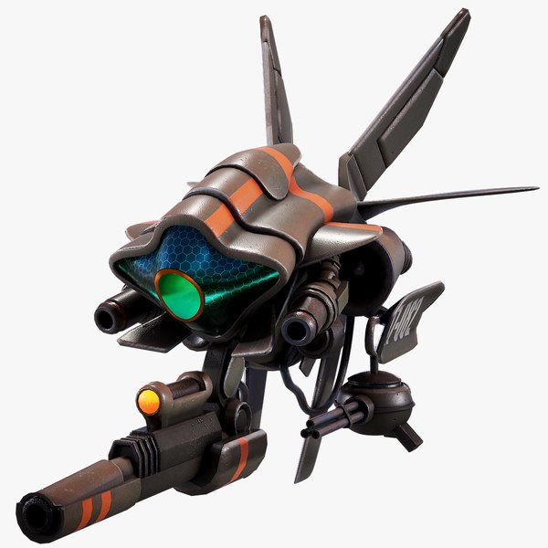 3D drone sci-fi alien model - TurboSquid 1685352