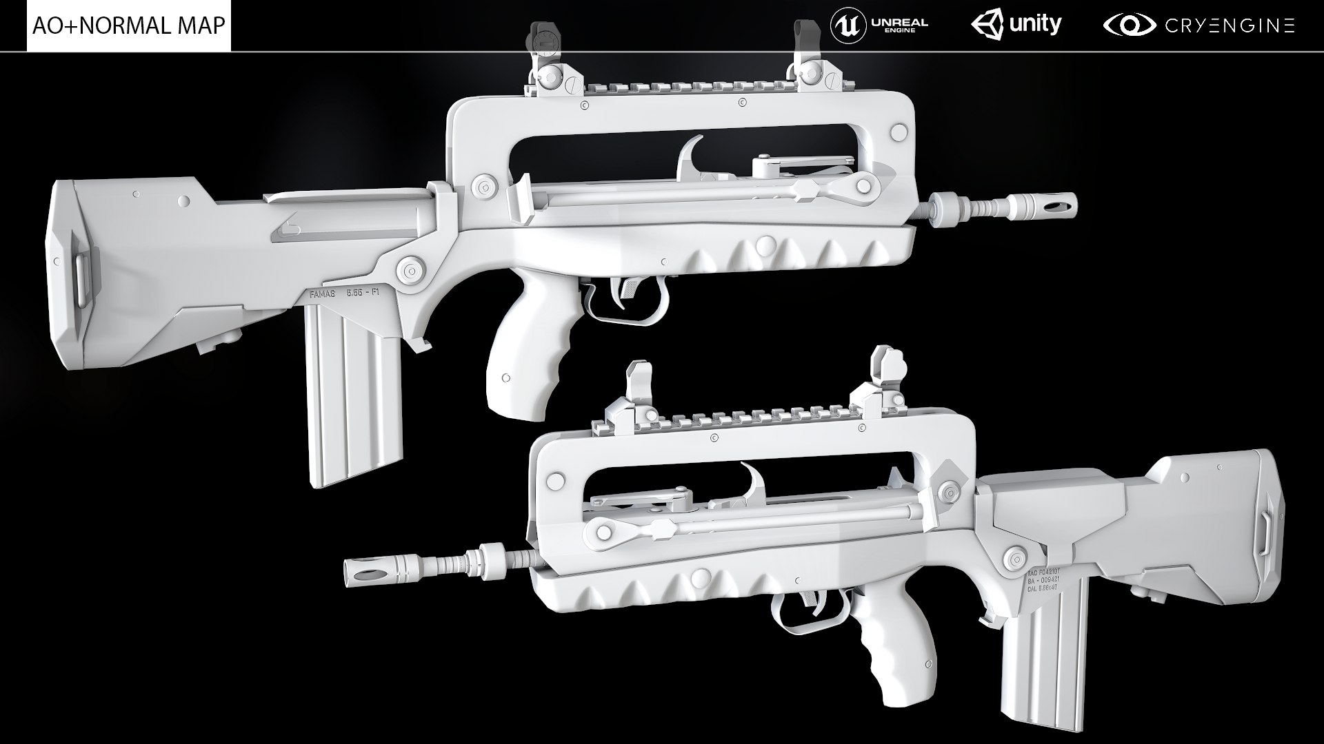 3D Famas F1 Normal Ao Model - TurboSquid 1581563