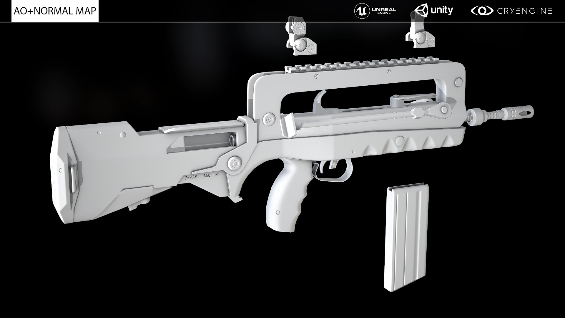 3D Famas F1 Normal Ao Model - TurboSquid 1581563