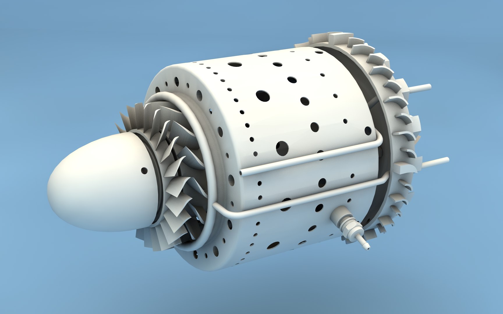 Jet Turbine Engine C4d