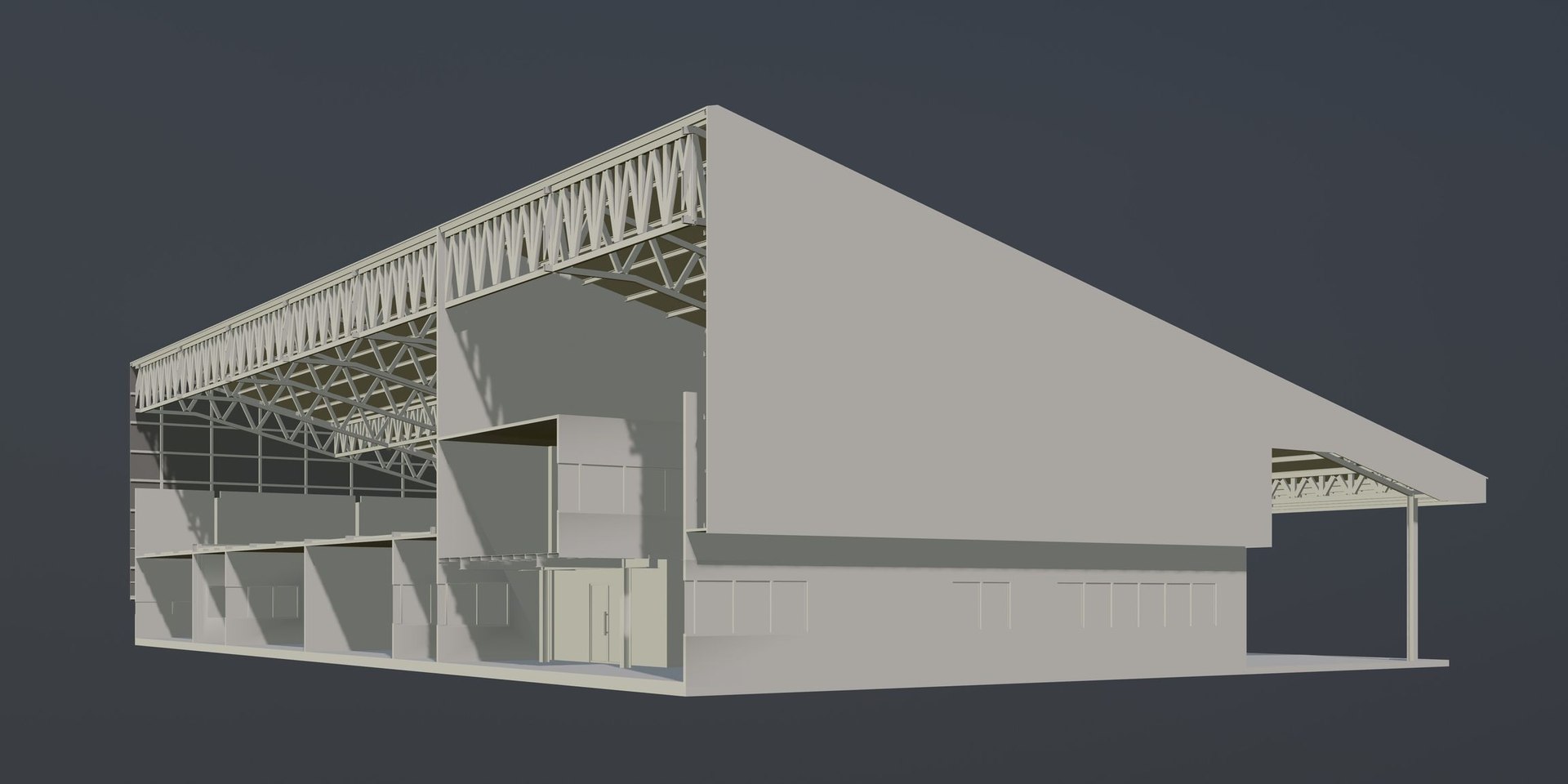 Warehouse In Section Cut 3D - TurboSquid 2070512