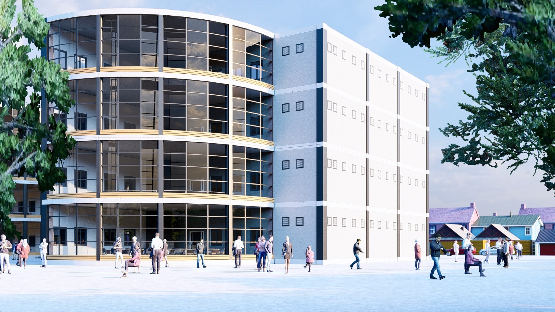 Academic Building Model Skpls 3D Model - TurboSquid 2046847