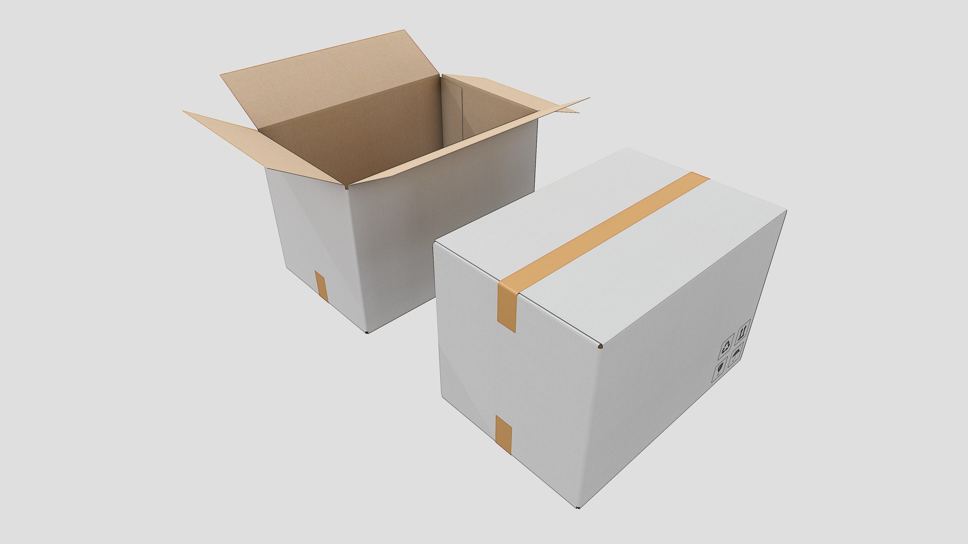 3D Cardboard Box 14 With Pbr 4K 8K 3D Model - TurboSquid 1722053