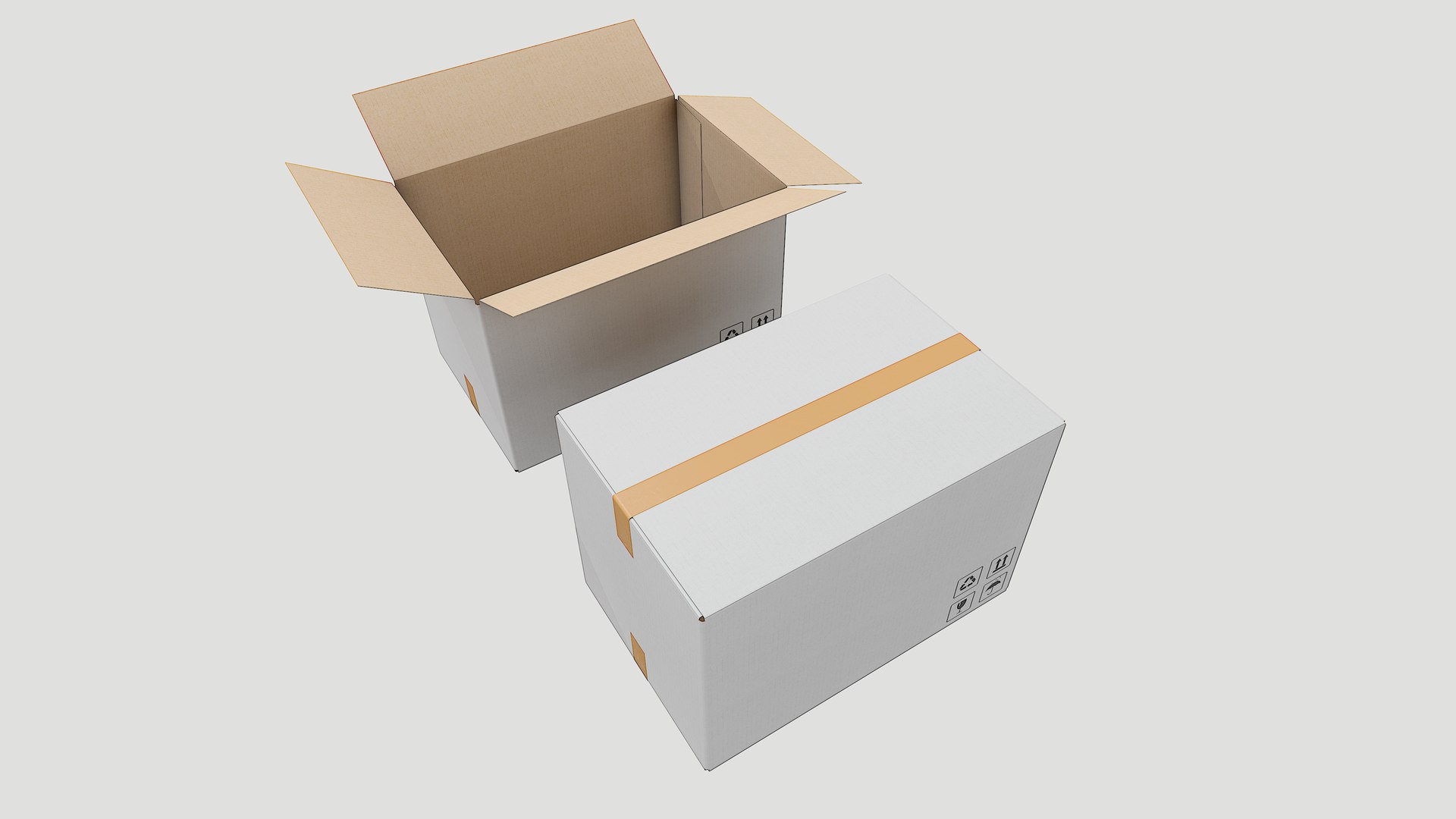 3D Cardboard Box 14 With Pbr 4K 8K 3D Model - TurboSquid 1722053