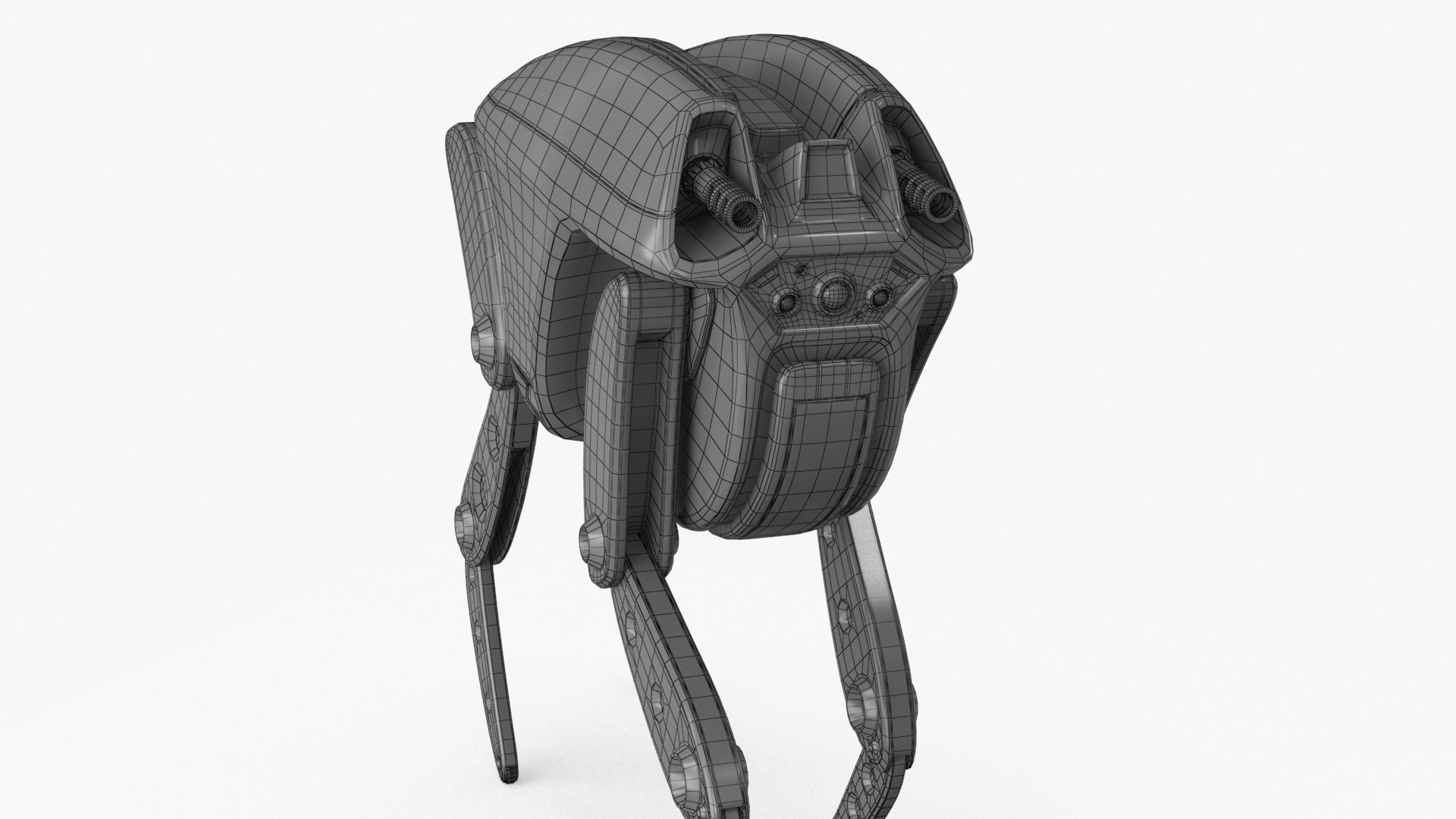Sci Fi Robot Droid 4 Colors Rigged 3D Model - TurboSquid 2141844
