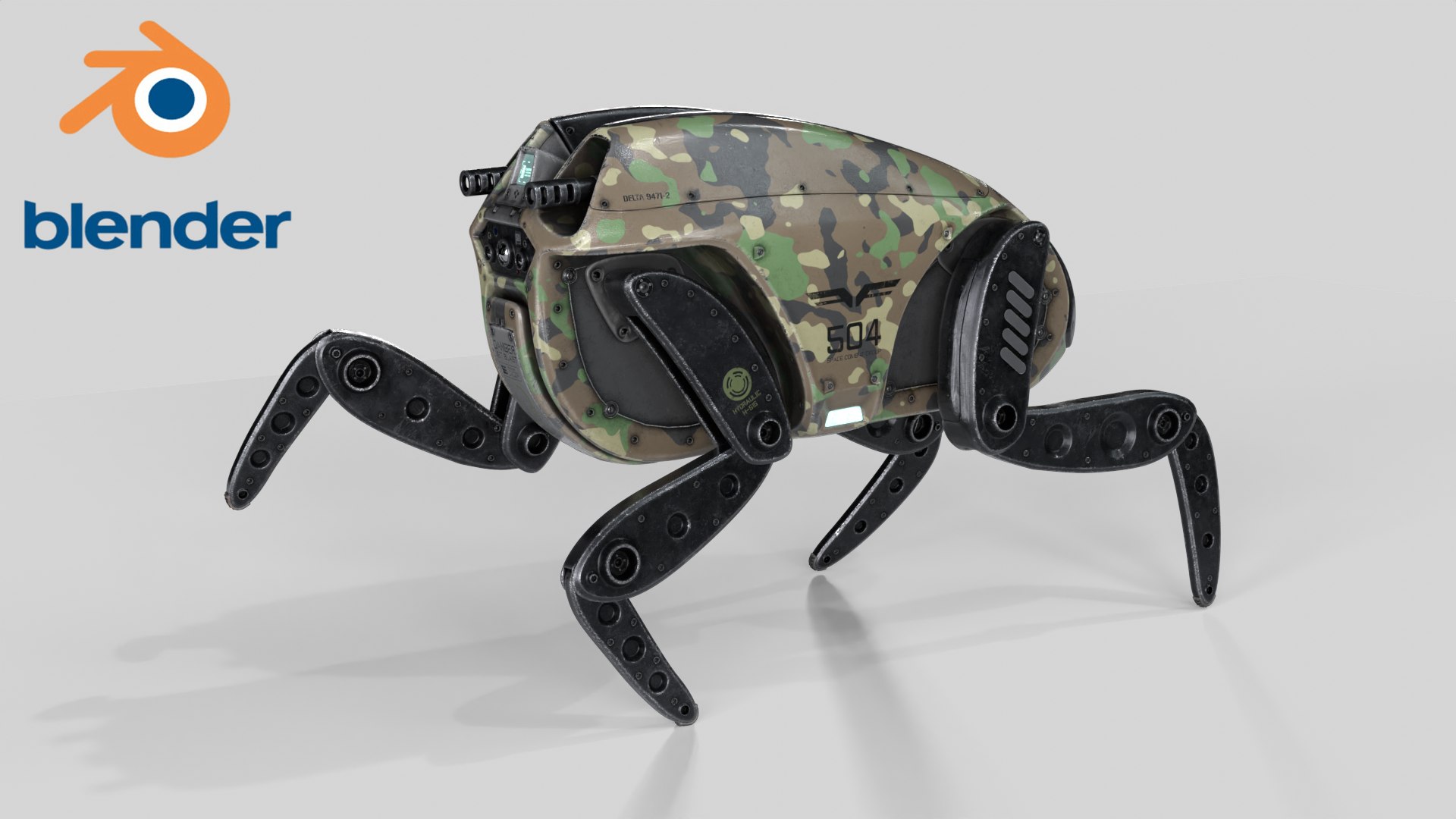 Sci Fi Robot Droid 4 Colors Rigged 3D Model - TurboSquid 2141844