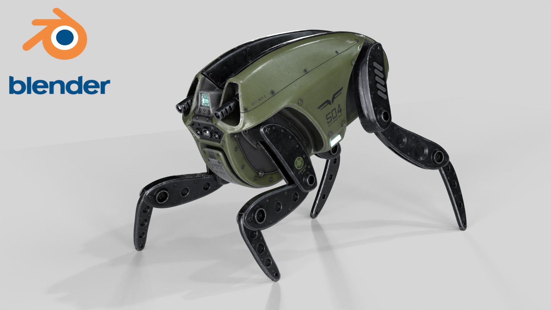 Sci Fi Robot Droid 4 Colors Rigged 3D Model - TurboSquid 2141844