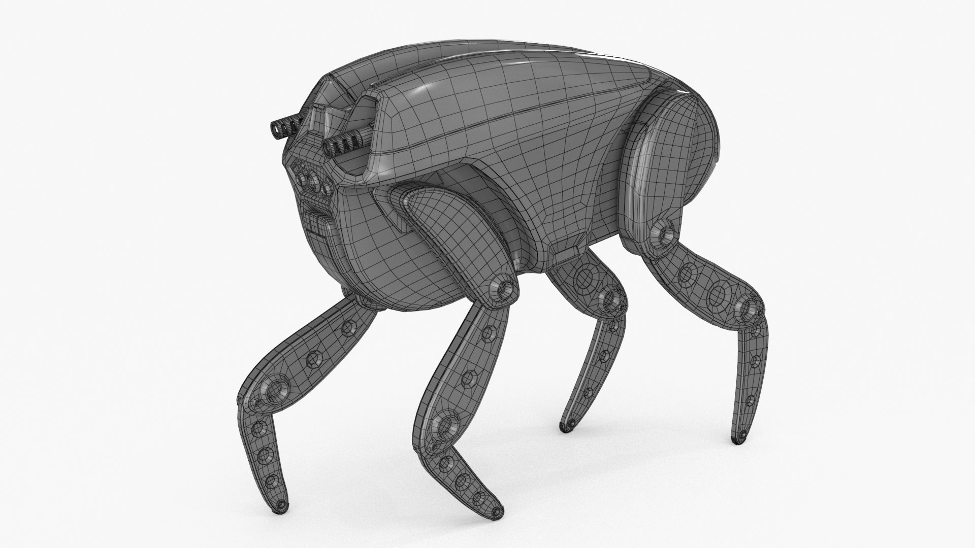Sci Fi Robot Droid 4 Colors Rigged 3D Model - TurboSquid 2141844