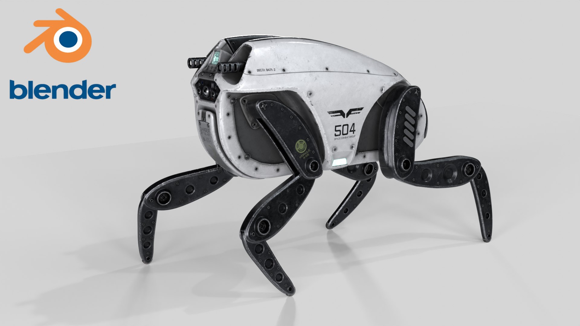 Sci Fi Robot Droid 4 Colors Rigged 3D Model - TurboSquid 2141844