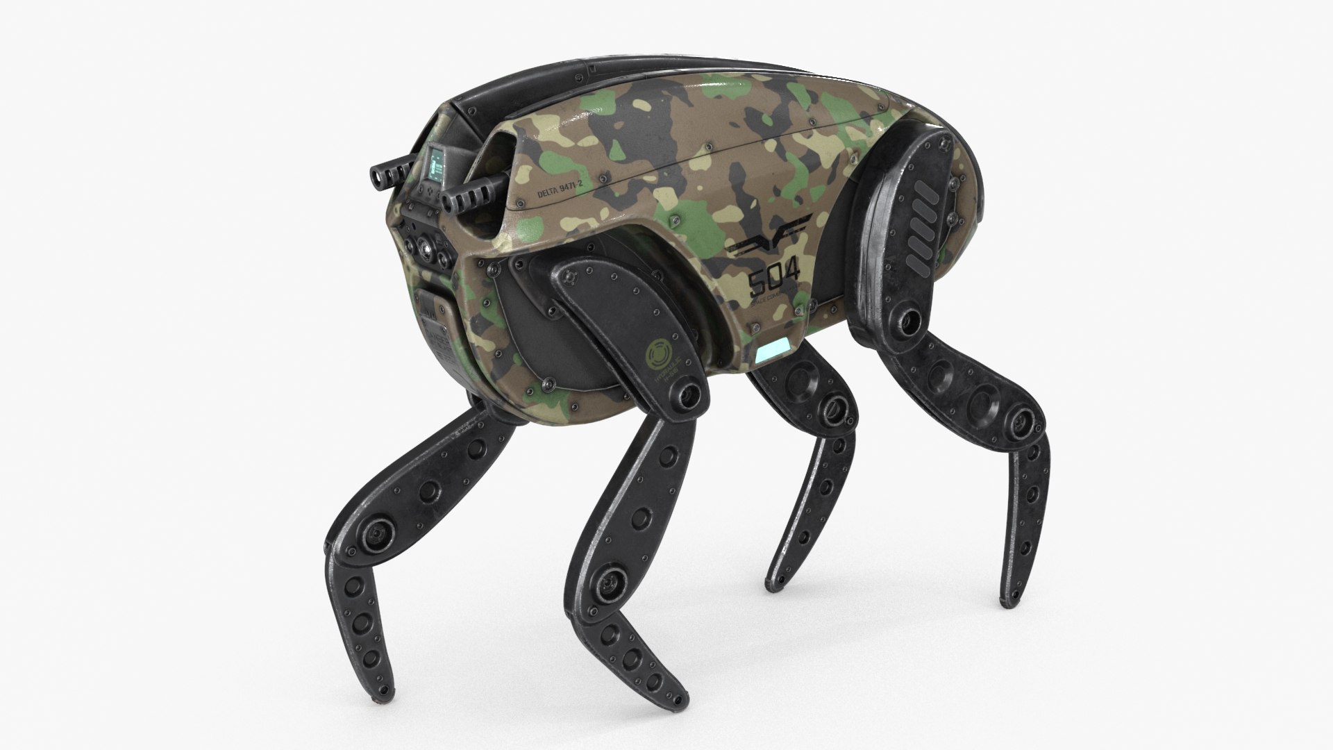 Sci Fi Robot Droid 4 Colors Rigged 3D Model - TurboSquid 2141844