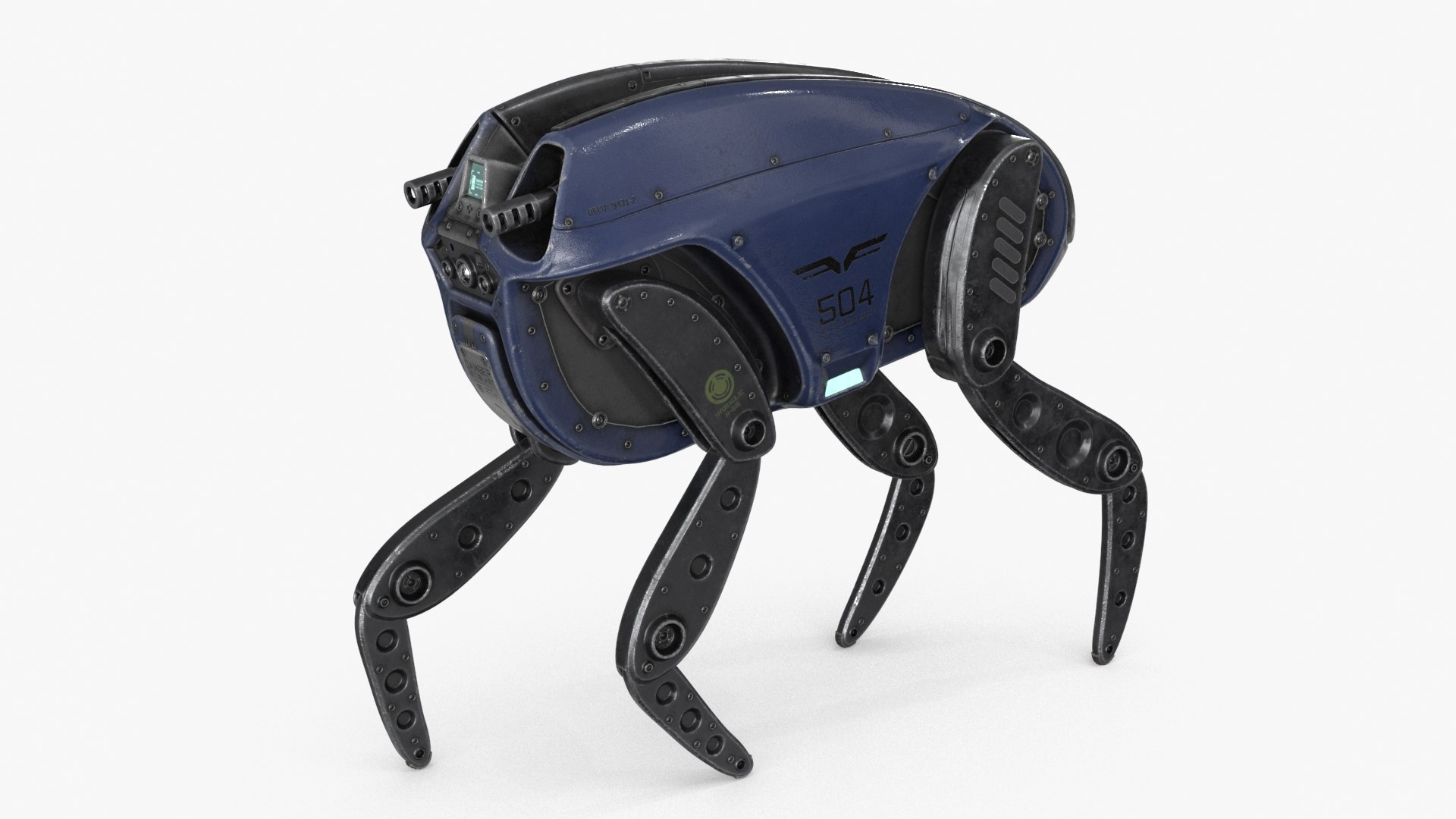 Sci Fi Robot Droid 4 Colors Rigged 3D Model - TurboSquid 2141844
