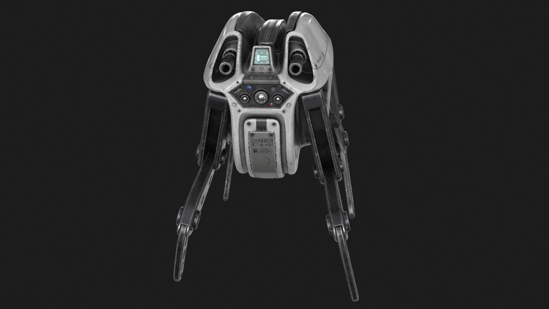 Sci Fi Robot Droid 4 Colors Rigged 3D Model - TurboSquid 2141844
