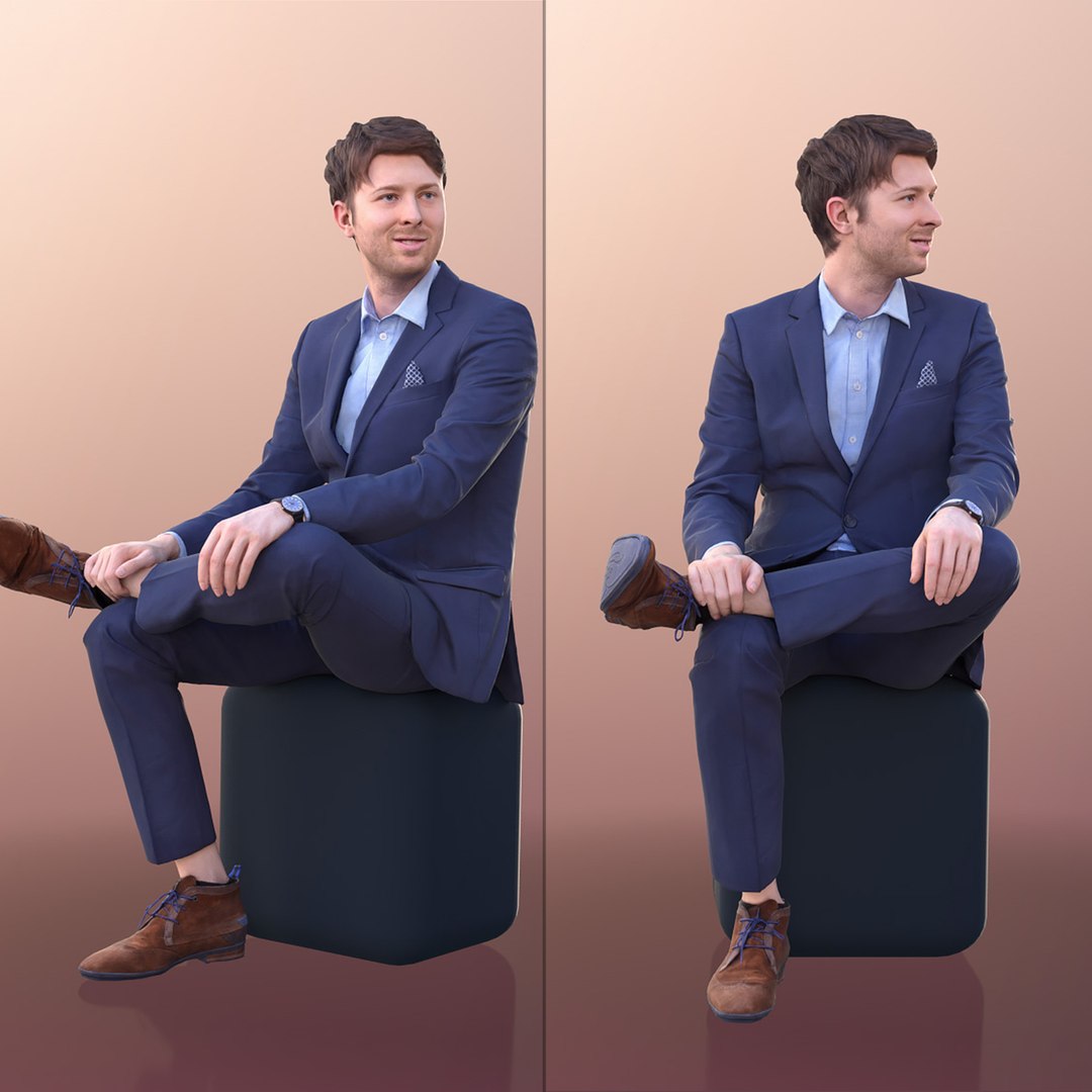 10114 John Sitting Business Man Talking 3D Model - TurboSquid 1730739