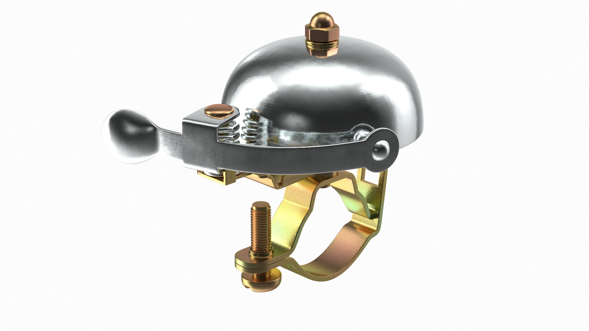 Retro Bicycle Bell Stainless Steel 3D - TurboSquid 1796888