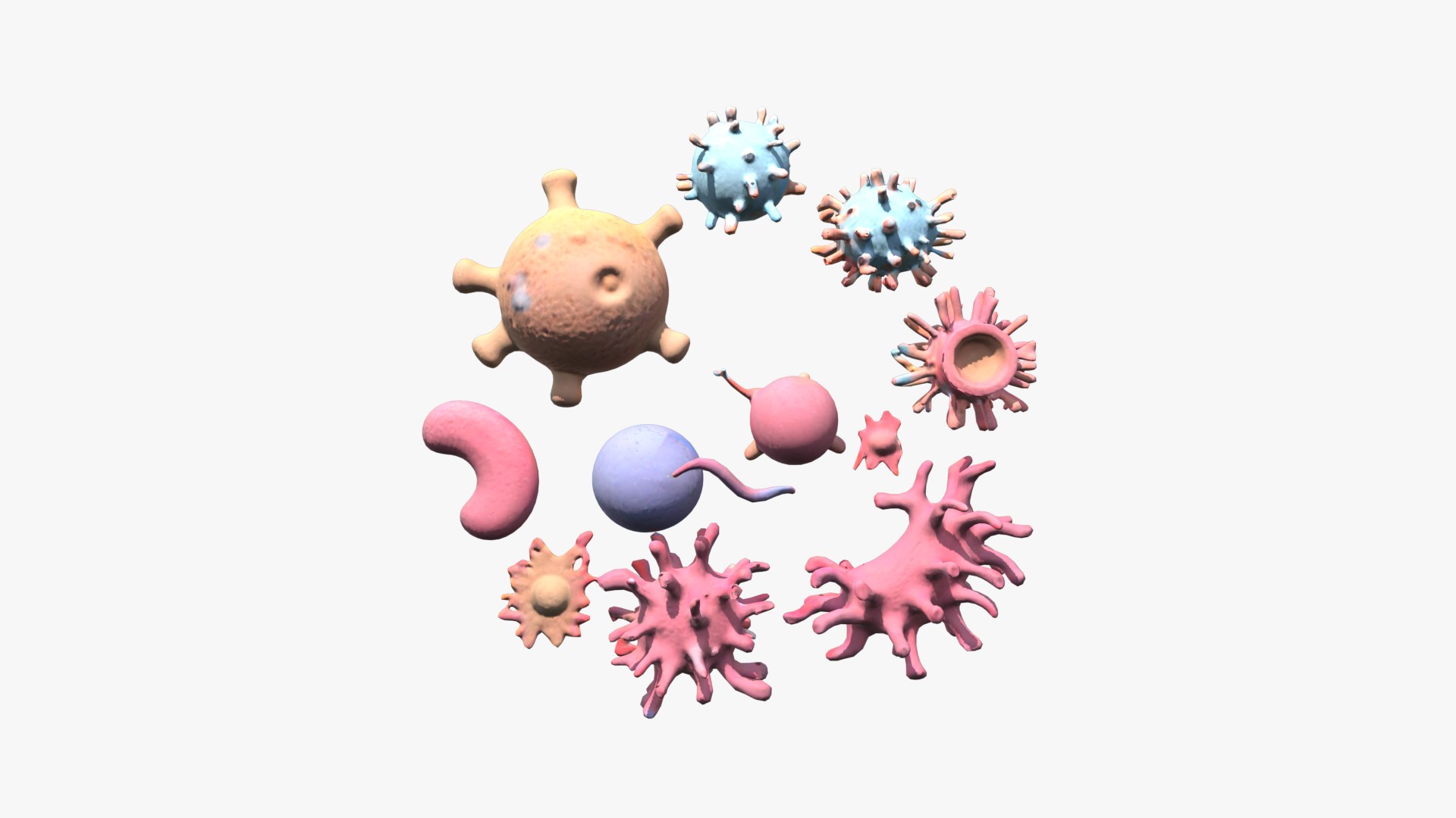 3D Bacteria Collection Model - TurboSquid 2340963