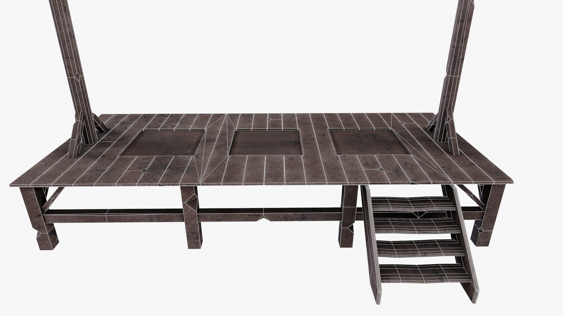 3D Gallows 3 Model - TurboSquid 1900182