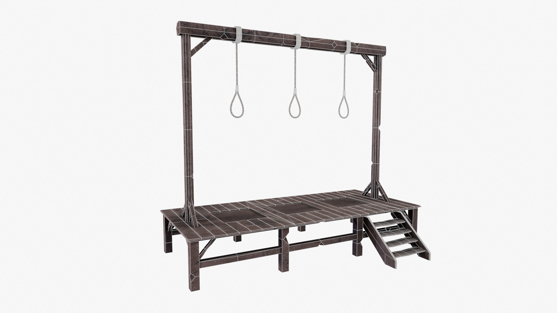 3D Gallows 3 Model - TurboSquid 1900182