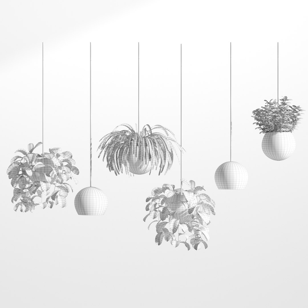 3D Model Hanging Metal Plant Pot - TurboSquid 1933979