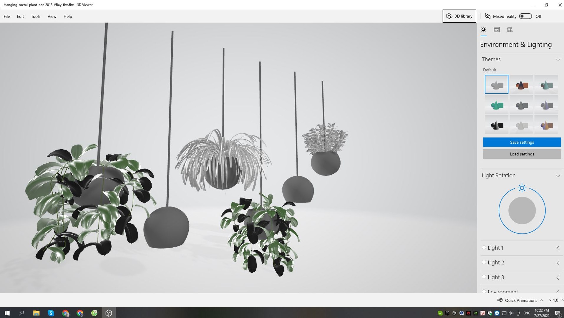 3D Model Hanging Metal Plant Pot - TurboSquid 1933979