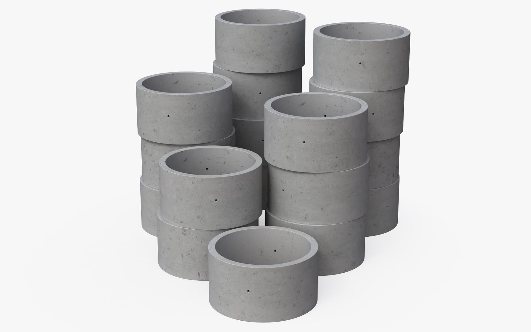 3D Model Concrete Rings - TurboSquid 2016427