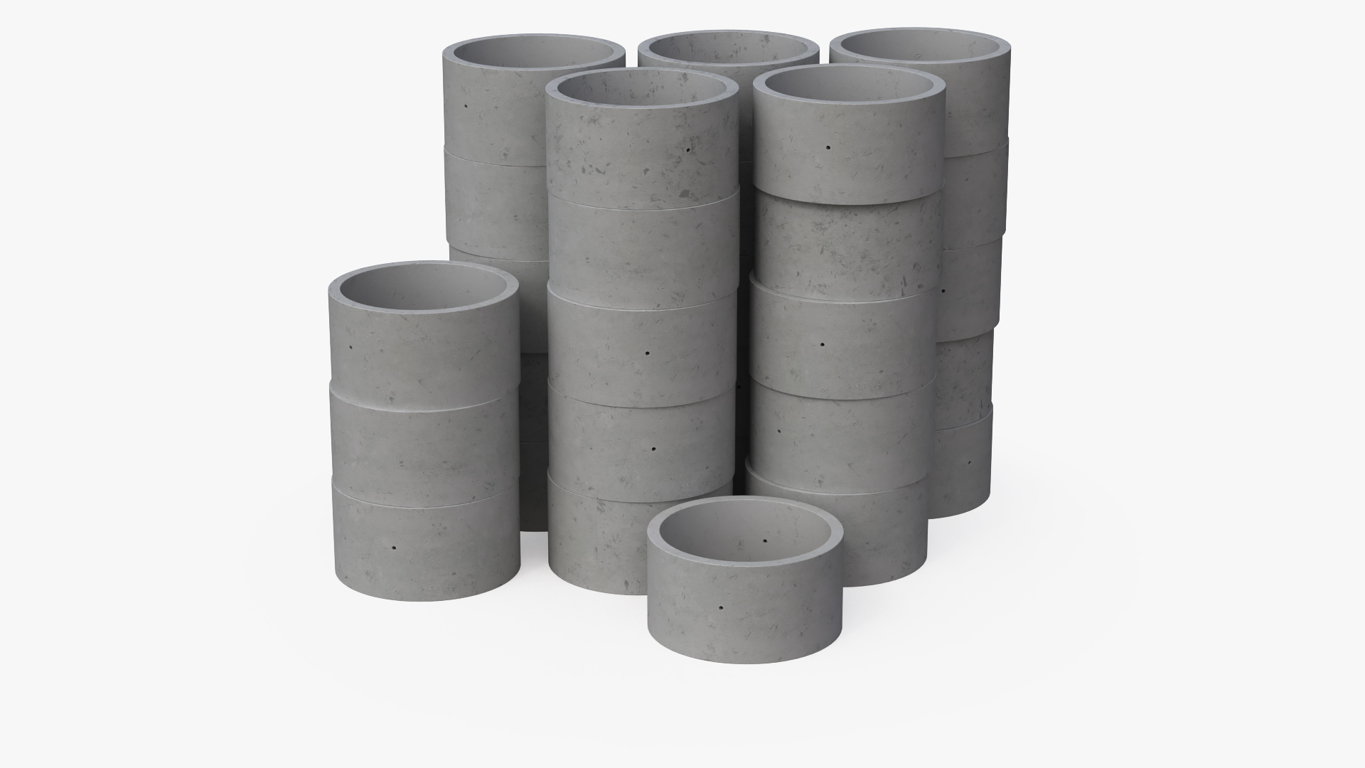 3D Model Concrete Rings - TurboSquid 2016427