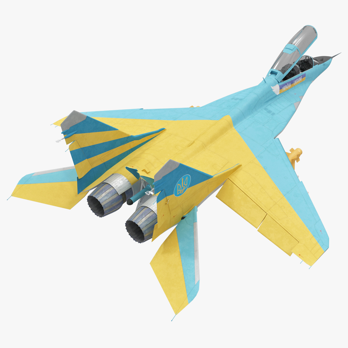 russian fighter aircraft mig-29 3d model