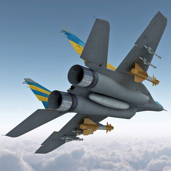 russian fighter aircraft mig-29 3d model