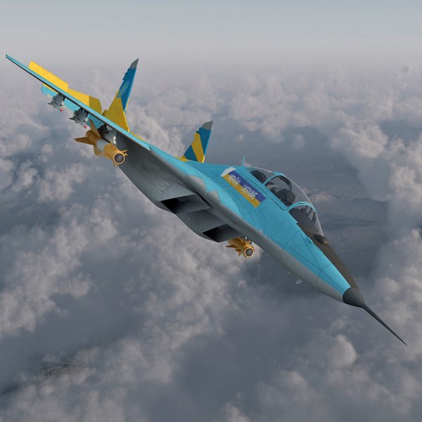 russian fighter aircraft mig-29 3d model