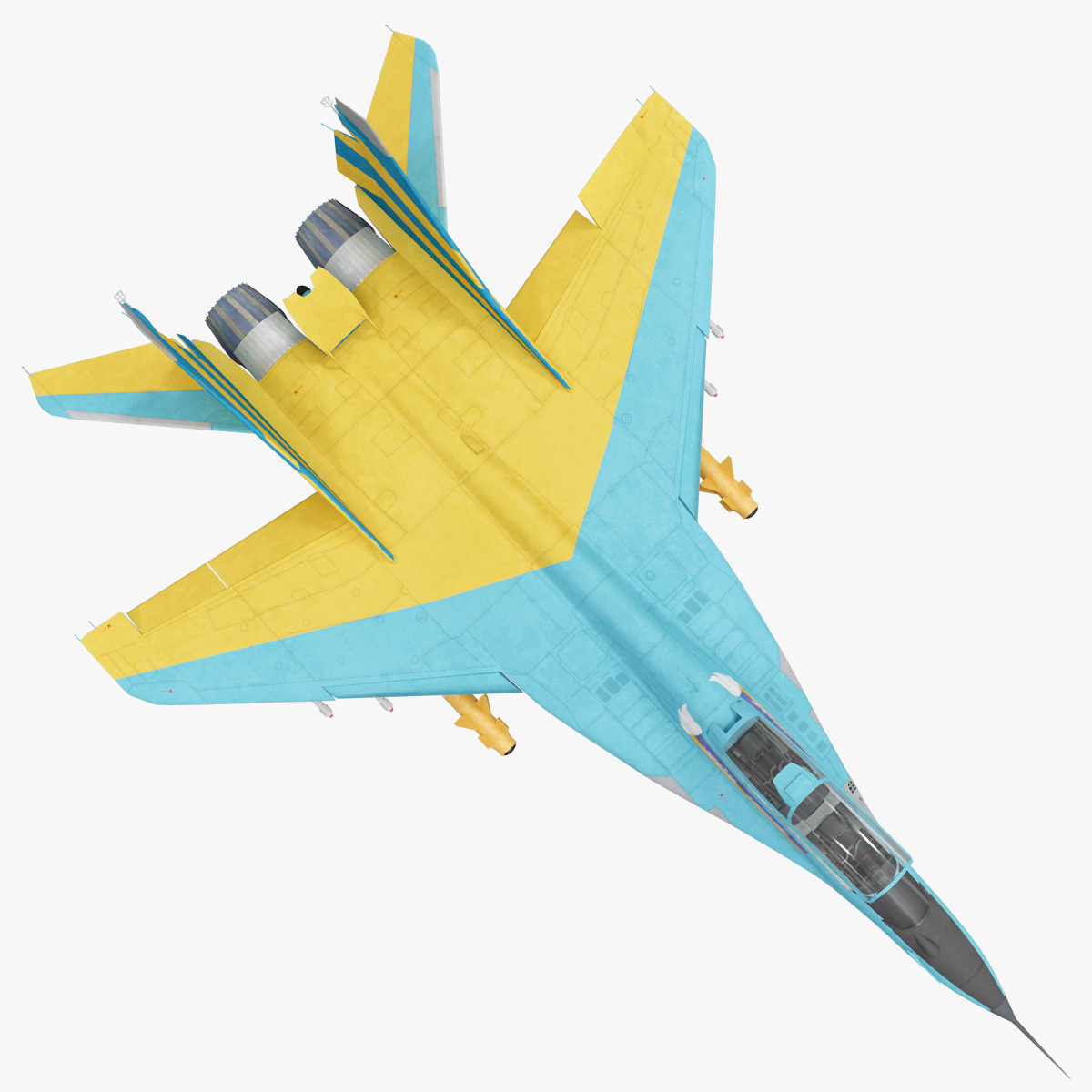 russian fighter aircraft mig-29 3d model
