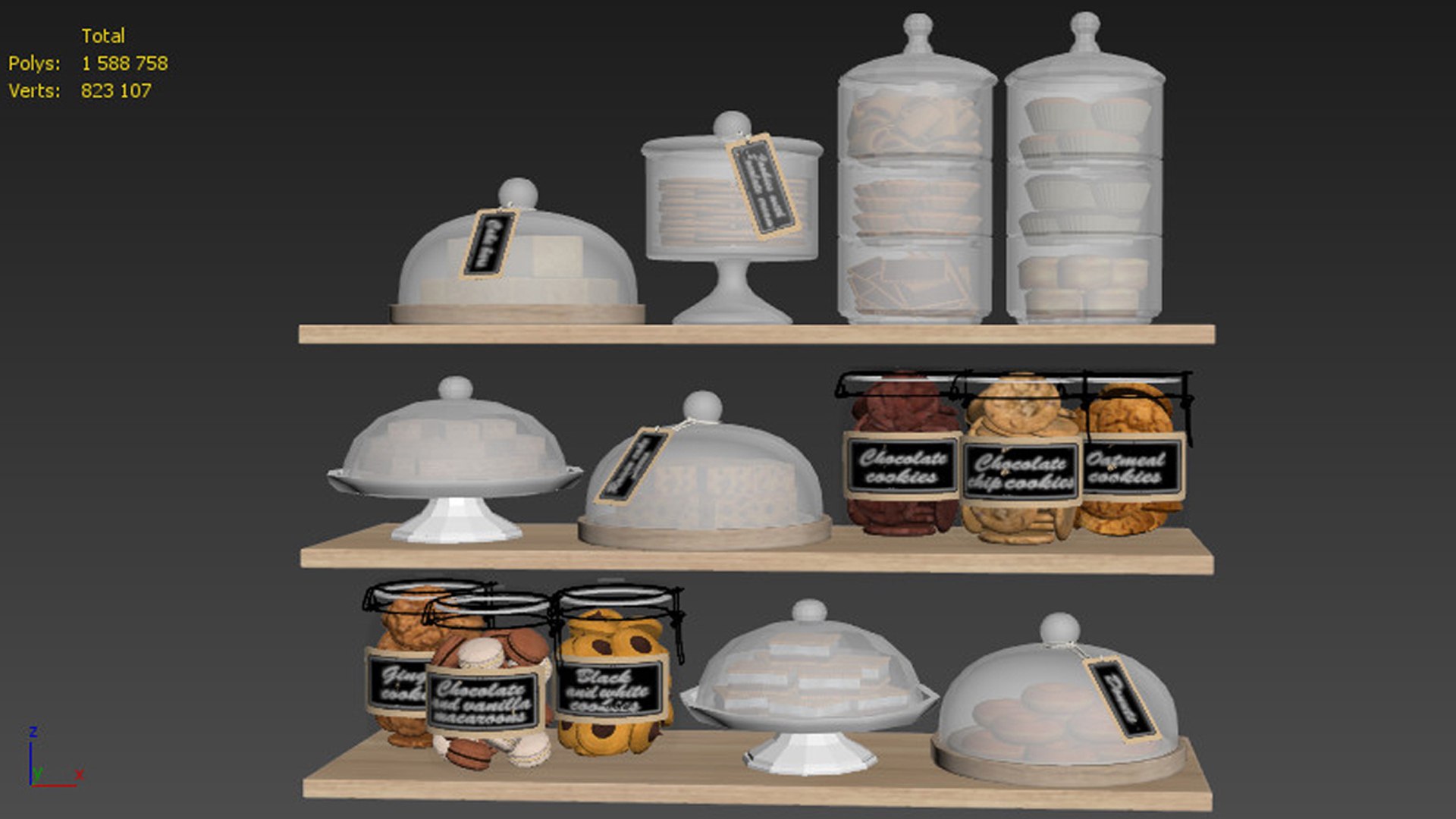 3D Model Pastry And Cookie Set - TurboSquid 2190862