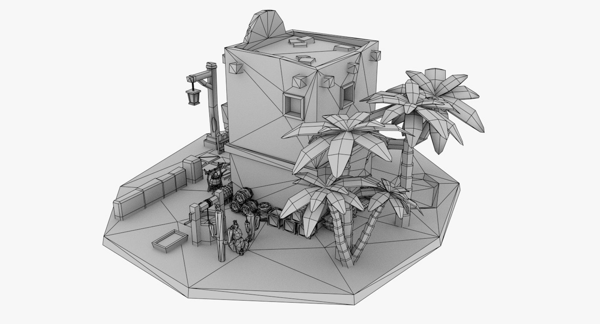 Desert Building Model - TurboSquid 1164536