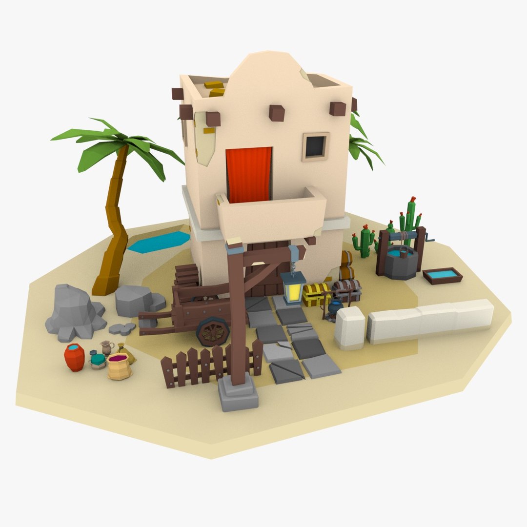 Desert Building Model - TurboSquid 1164536