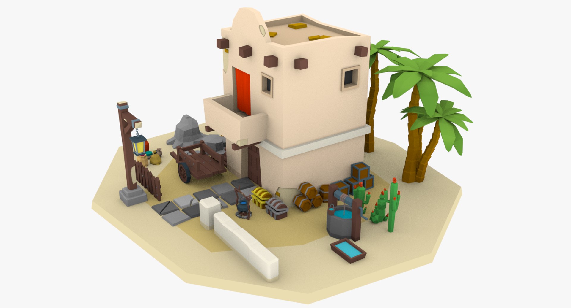 Desert Building Model - TurboSquid 1164536