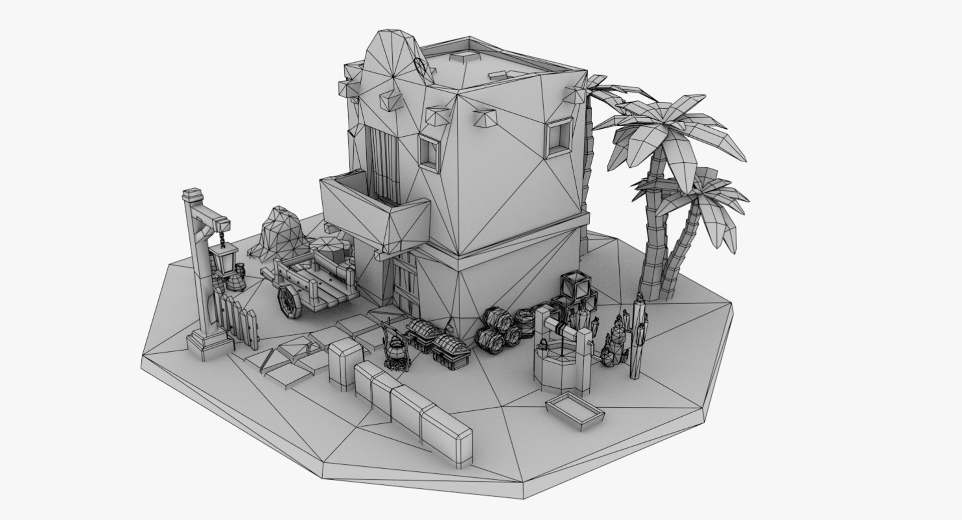 Desert Building Model - TurboSquid 1164536