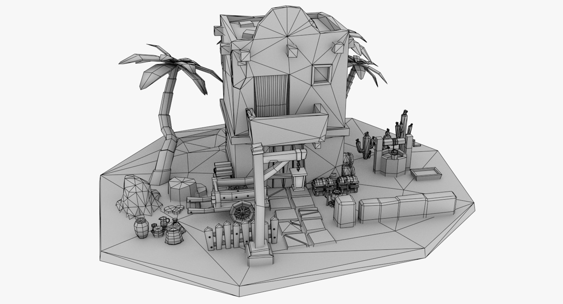 Desert Building Model - TurboSquid 1164536