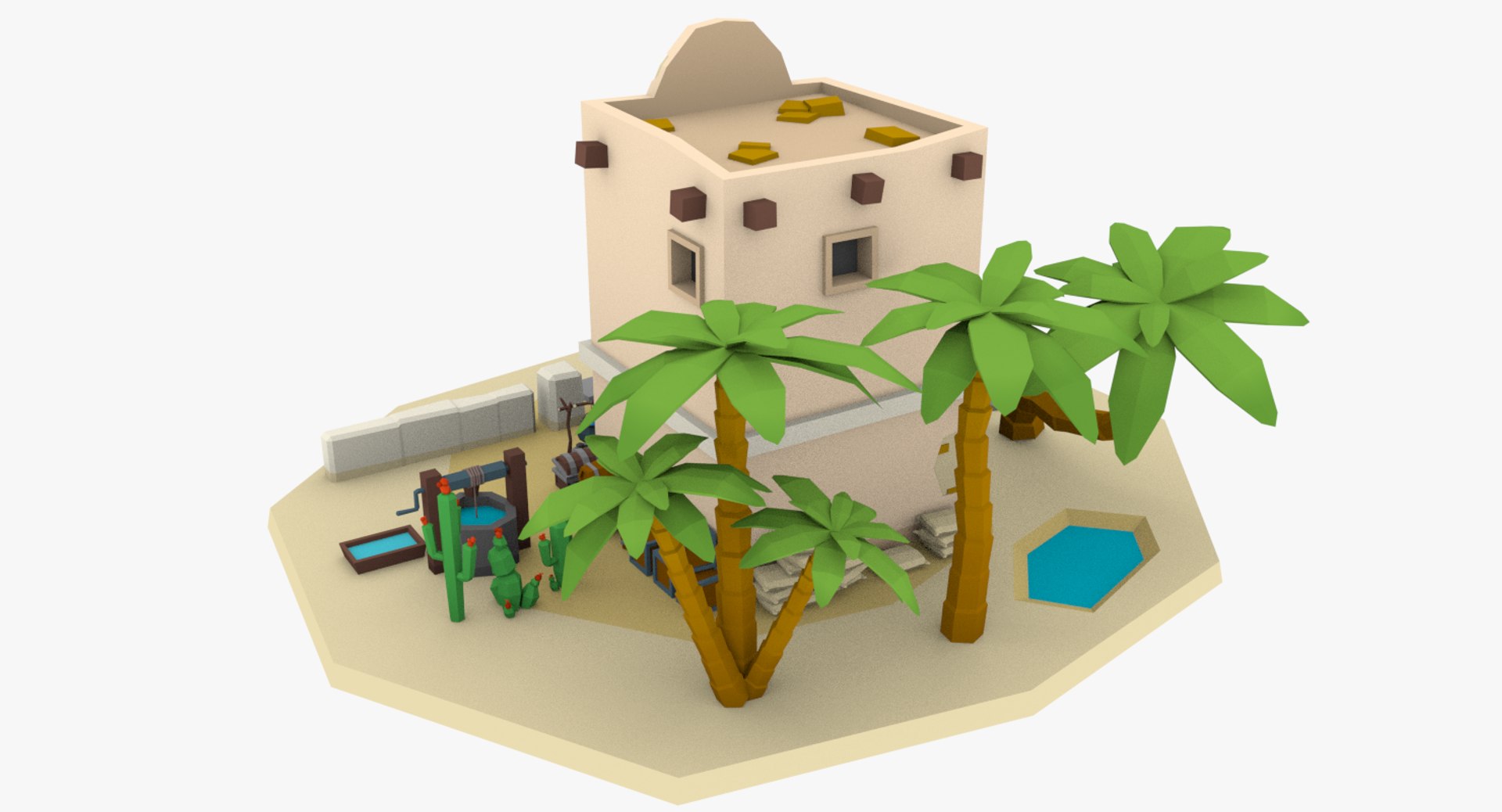 Desert Building Model - TurboSquid 1164536