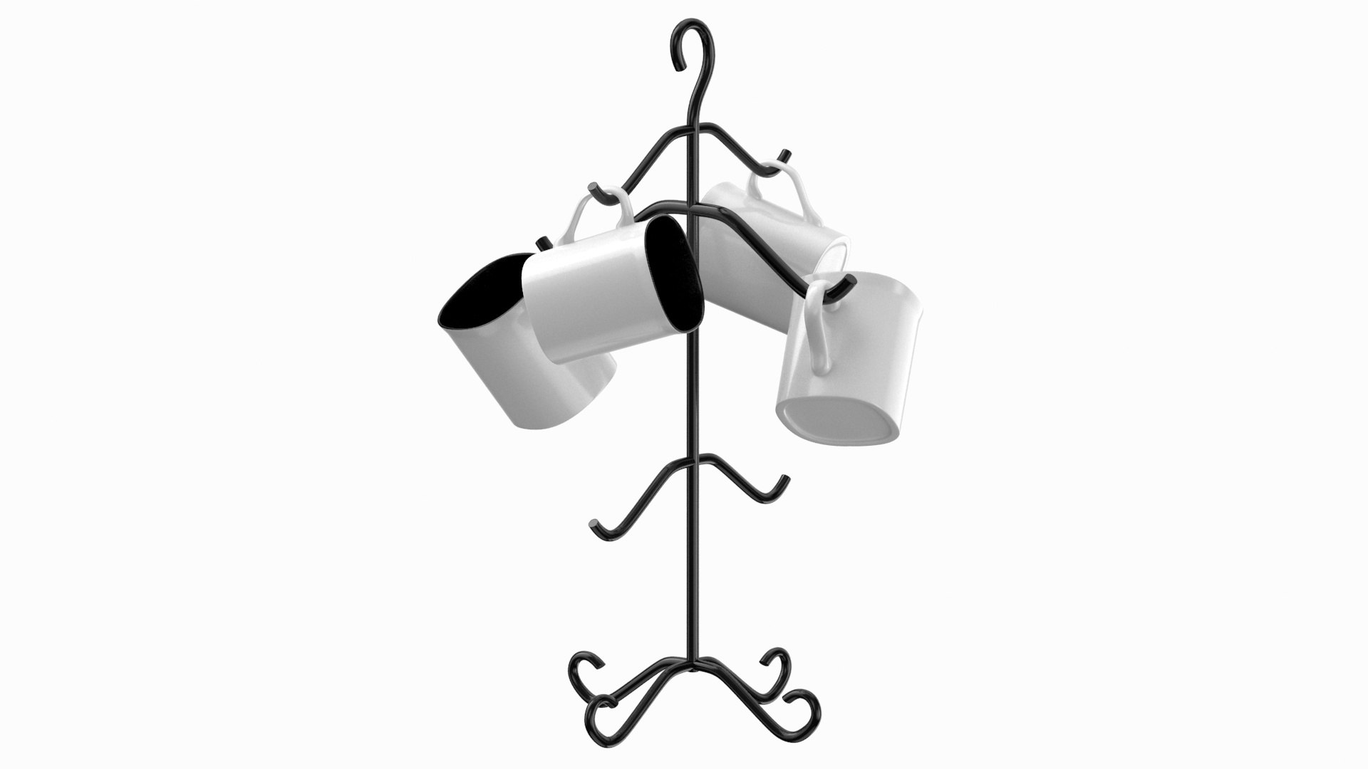 Mug Tree Stand Set 3D - TurboSquid 2285354