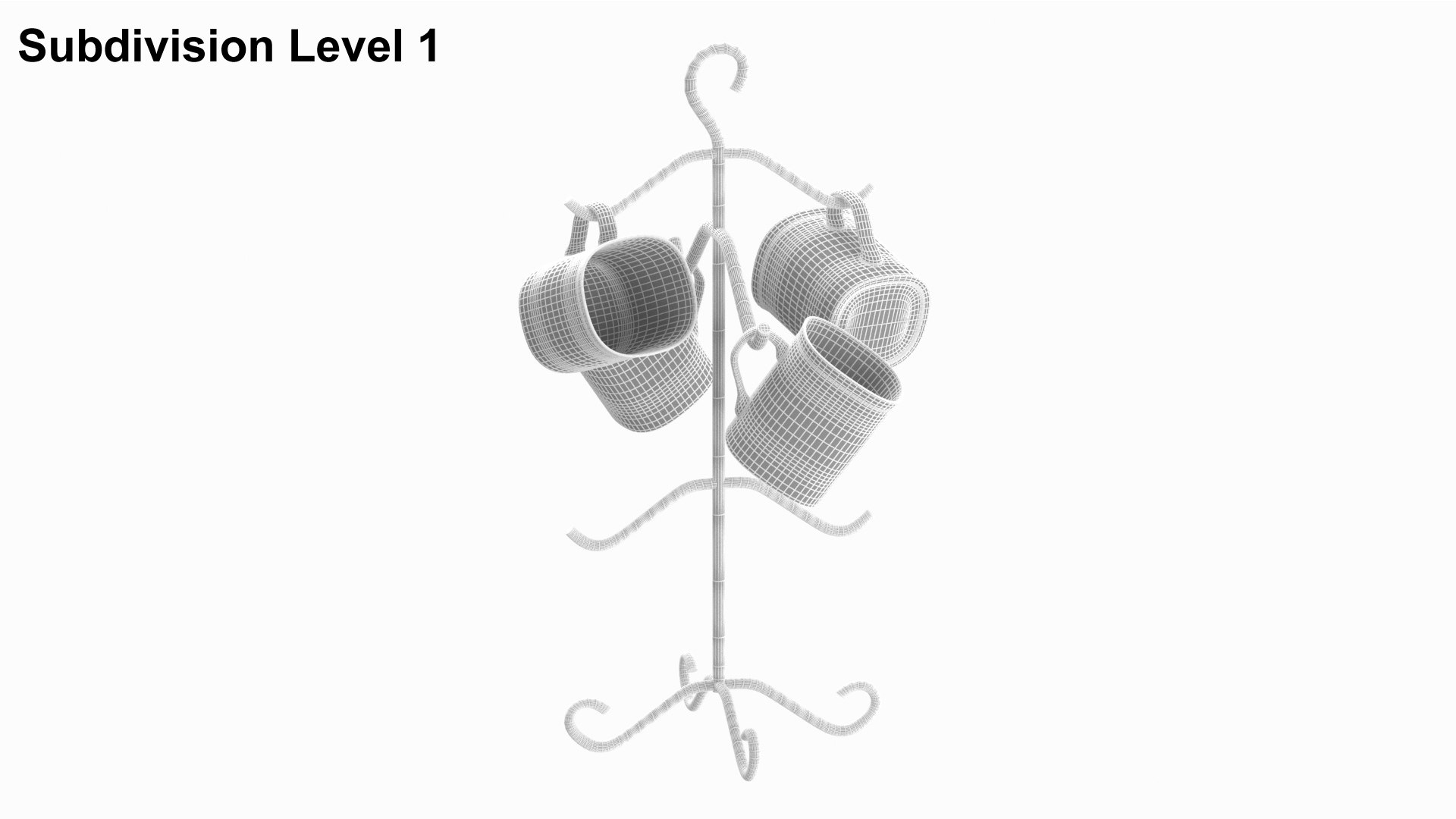 Mug Tree Stand Set 3D - TurboSquid 2285354