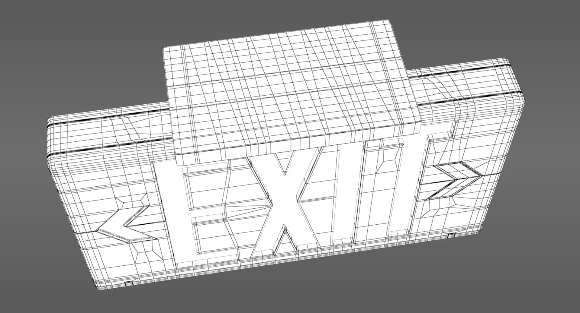 Exit Sign 3D - TurboSquid 1168591