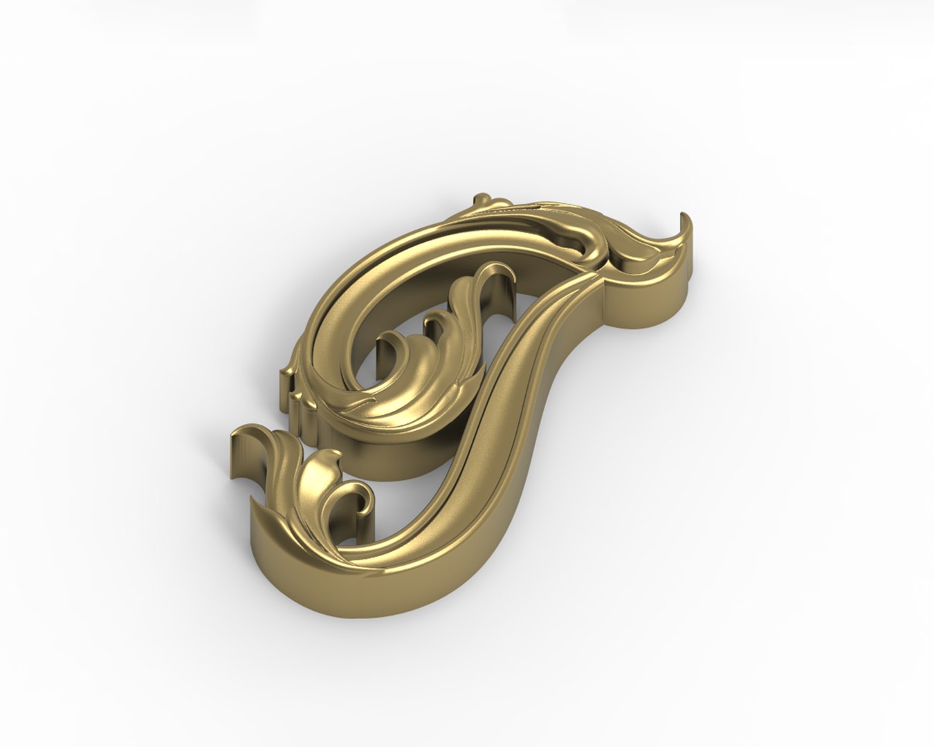 Letter T Floral 3D 3D Model - TurboSquid 2169507