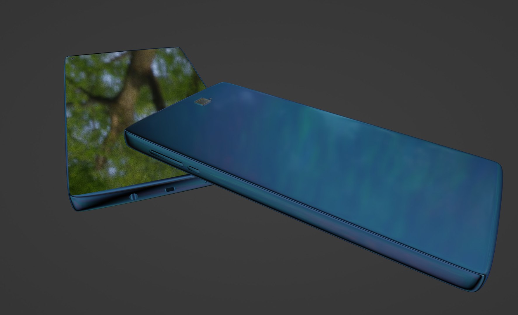 Blue Modern Smartphone Model - TurboSquid 2012560