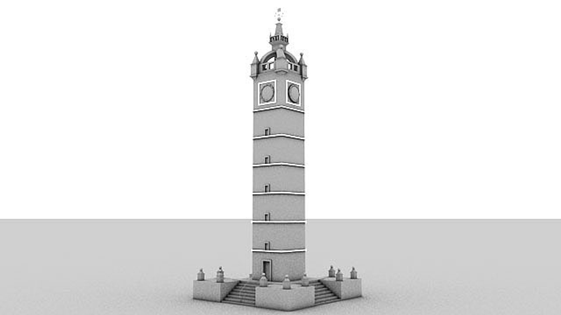 Clock Tower 3d Model
