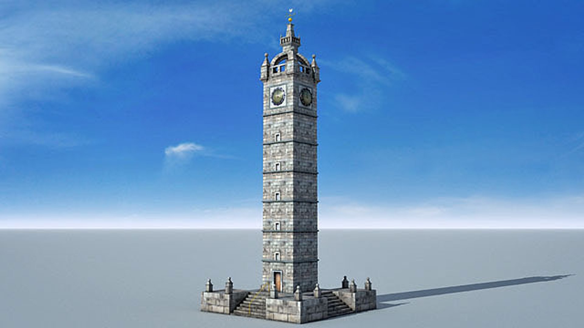 Clock Tower 3d Model