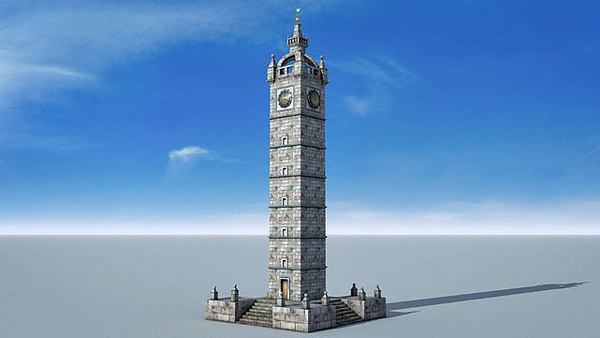 clock tower 3d model