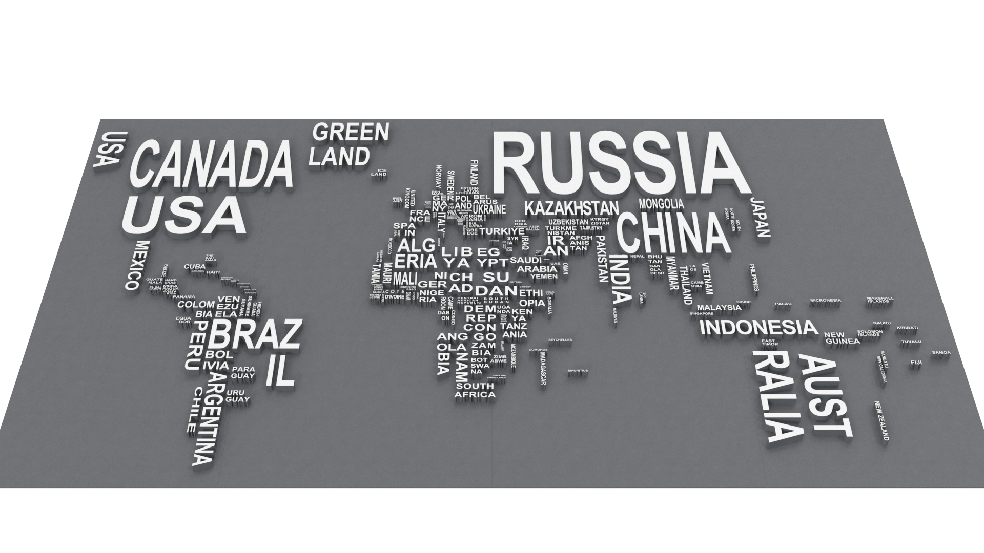 Typography Map Model - TurboSquid 2460184