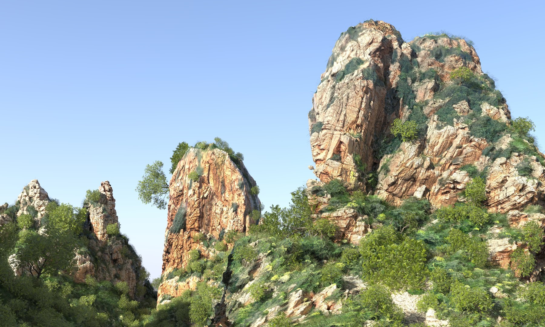 3D Model Valley Rocks - TurboSquid 2060218