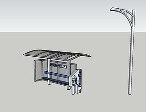 SketchUp Bus-Stop Models | TurboSquid
