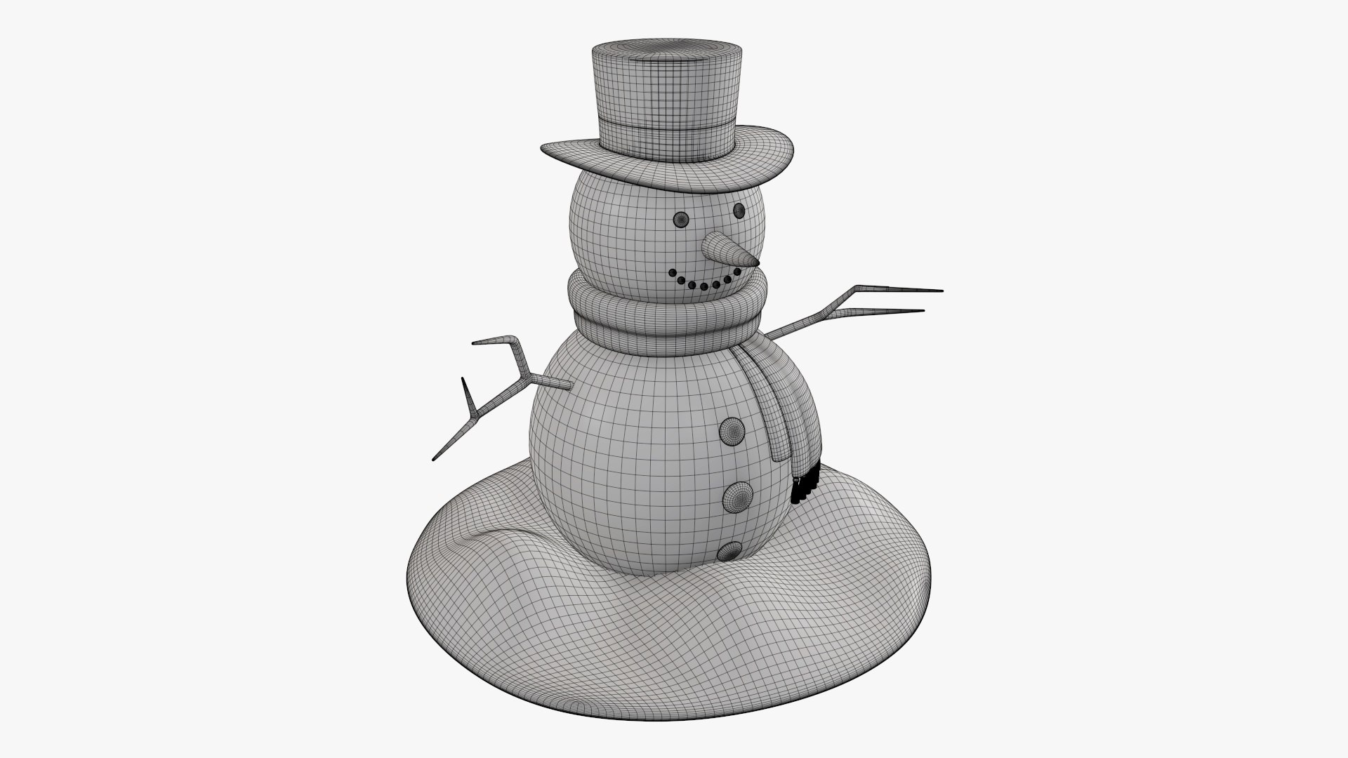 Snowman Snow Man Model - TurboSquid 1645161