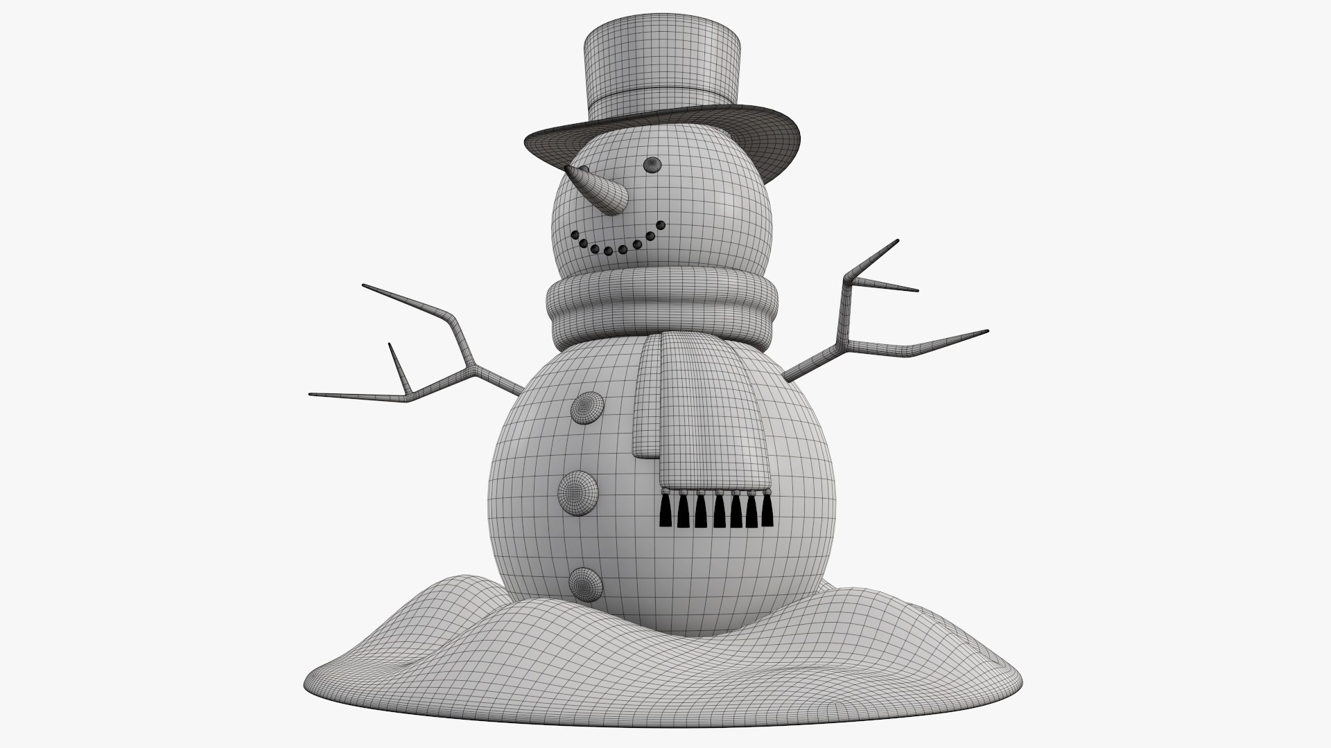 Snowman Snow Man Model - TurboSquid 1645161