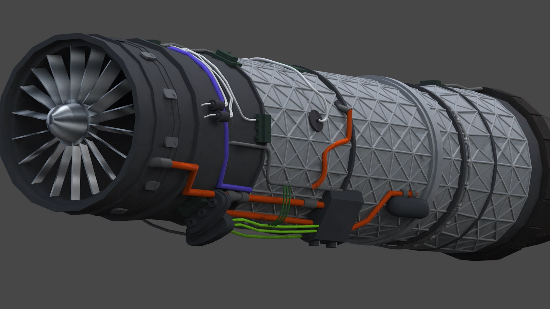 3D Chinese WS-15 Afterburning Turbofan Engine Model - TurboSquid 2094348